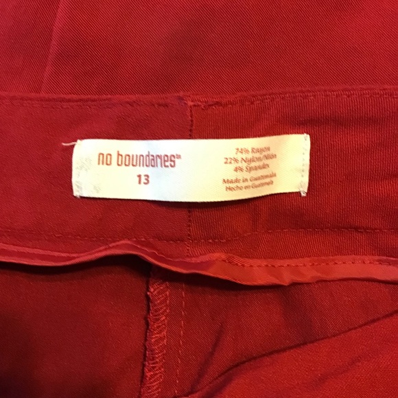 No Boundaries | Pants & Jumpsuits | No Boundaries Tight Fit Red Stretch ...